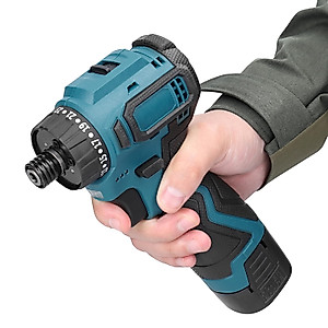 Cordless Screwdriver, Weytoll 18V Electric Screwdriver, Brushless Lithium Screwdriver tool kit, Electric Screw Driver with Torque Adjustable, 2 Speed Control for Mobilephones Computers Home Appliances