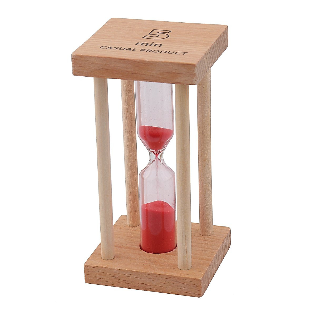 1PC Wooden Sand Timer Sandglass Hourglass Clock 5 Minutes Time Management for Kids, Class, Games,Gift