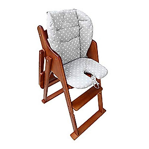 Twoworld High Chair Cushion, Large Thickening Baby High Chair Seat Cushion Liner Mat Pad Cover Breathable Suitable for All Kinds of Baby Dining Chairs (Fashion Gray Star)