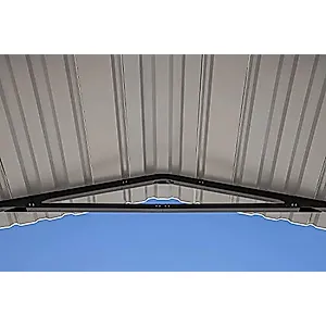 Arrow 14' x 20' x 14' 29-Gauge Metal RV Carport and Multi-Use Shelter for Large Vehicles- Eggshell