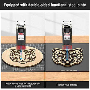 Honeycomb Work Table Desk Protector, Honeycomb Bed 330 x 330 mm Working Area, Honeycomb Panel with Metal Tray, for All Laser Engravers and Laser Cutters, CNC Cutters, Laser Engraving Machine