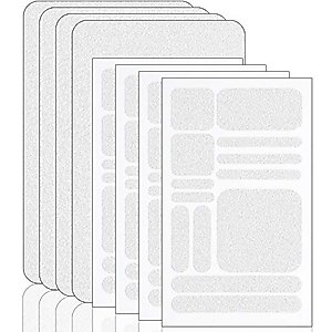 8 Pieces Cell Phone Grip Tapes Stickers Anti-Slip Grip Rubberized Decal Stickers Adhesive Traction Grip Decal Stickers Anti-Slip Textured Phone Tape for Phones Tablet Computer Gaming Cases (Clear)