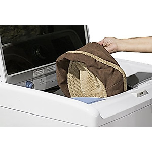 Arlee Deep Seated Lounger Sofa Pet Bed, Small/Medium, Chocolate Brown