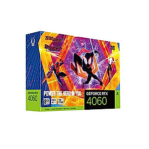 ZOTAC Gaming GeForce RTX 4060 8GB OC Spider-Man: Across The Spider-Verse Inspired Graphics Card Bundle, ZT-D40600P-10SMP