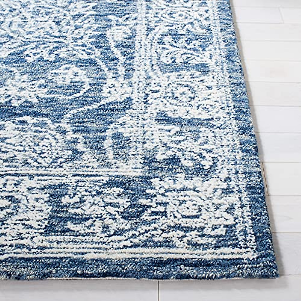 Safavieh Metro Collection 8' x 10' NaturalBlue MET806M Handmade Premium Wool Living Room Dining Bedroom Area Rug