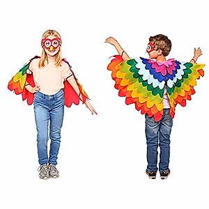 Dress Up America Parrot Costume - Cute, Fun, Flying Parrot Costume for Kids (Toddler 4/Small 4-6)