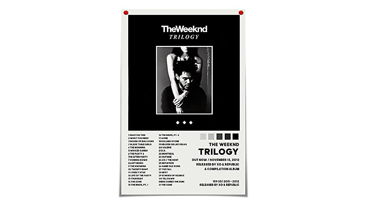 The Weeknd Trilogy Poster | Canvas Wall Art for Room Decor