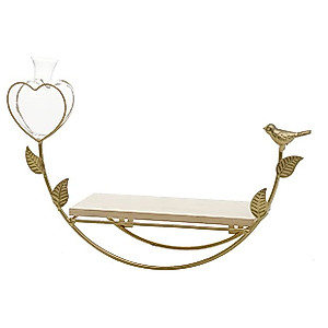 YANGZHI Floating Wall Shelf Decorative Shelf with Butterfly Figurine Non-Slip Shelving Creative Shelf Restaurant Decorations for Living Room,Bedroom,Kitchen and Bathroom