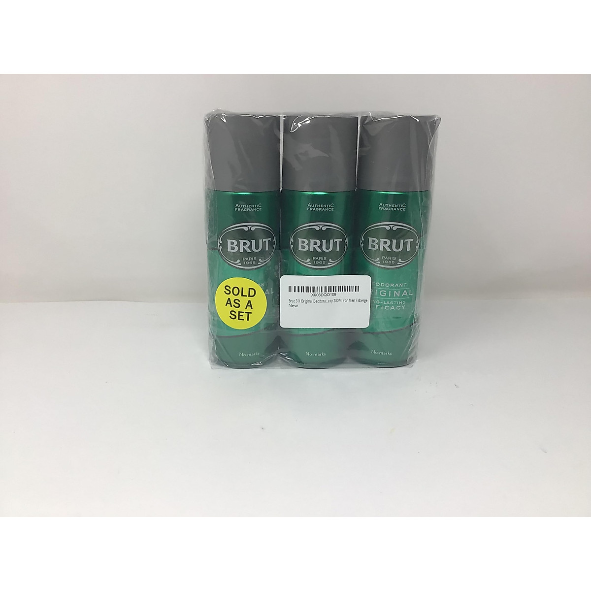 Brut 3 X Original Deodorant Body Spray 200Ml For Men Faberge