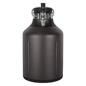 GrowlerWerks uKeg Go Carbonated Growler Beer Gift and Craft Beverage Dispenser for Beer, Soda, Cider, Kombucha and Cocktails, Amazing Gift for Beer Lovers,128 oz, Tungsten