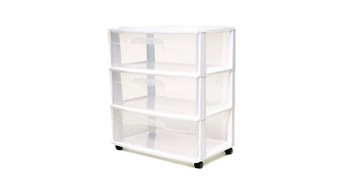 Homz 3 Drawer Rolling Storage Tower - Compact Organizer