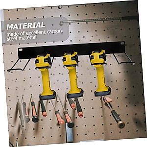 Garneck Tool Organizer Power Tool Organizer Storage Shelf Carbon Steel Black Handheld Tool Holder