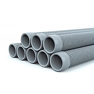 Poolvio Professional Swimming Pool Vacuum Cleaner Hose -1.5” 8 Piece Hoses for Pool Vacuum Extension/Replacement - Compatible with all Major Automatic Swimming Pool Cleaners