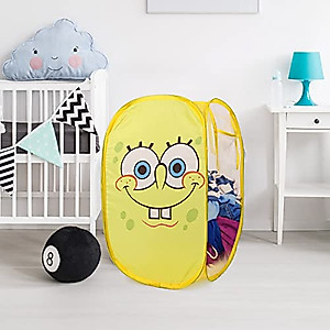TheAvengers SpongeBob SquarePants Pop Up Hamper with Durable Carry Handles, 21 inch H x 13.5 inches W X 13.5 inches L