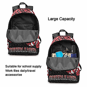 MyPupSocks Personalized Waterproof Elementary Backpack Personalized School Bags Cheerleaders for Teens with Name Text Customize School Bag Backpack
