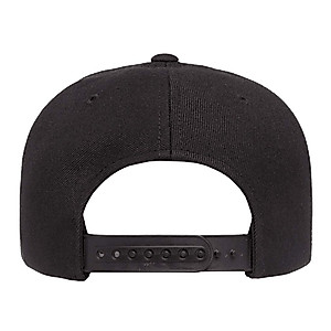 Mrlahat 6089 Yupoong Yp by Flexfit 6-Panel Structured Flat Visor Classic Snapback Cap with Black Bandana (Black)