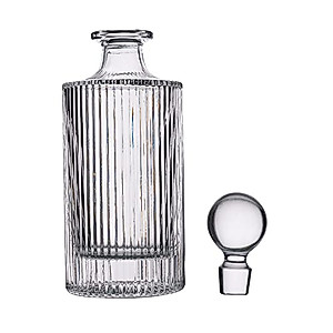 Whiskey Decanter and Glass Stopper 27 oz Square Decanter for Whiskey, Bourbon, Brandy, Liquor, and Rum