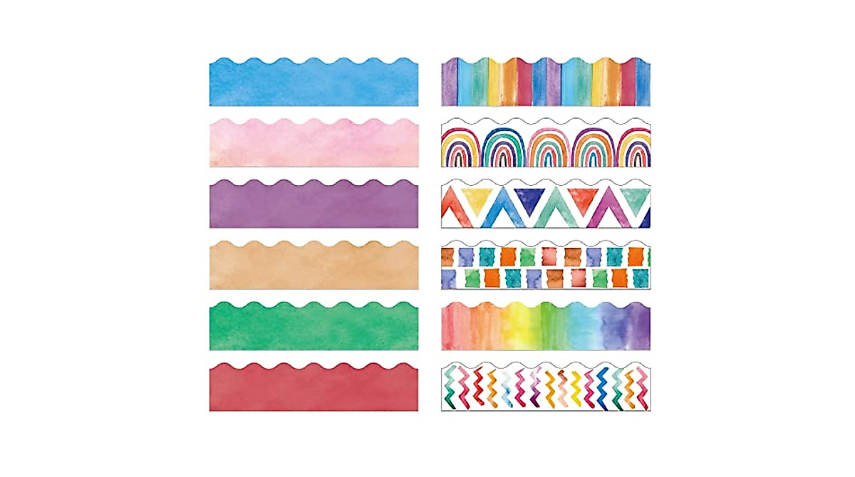 240 Pcs Rainbow Bulletin Board Borders for Classrooms