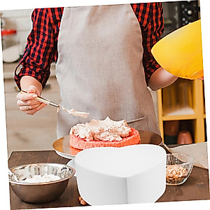 HAKIDZEL foam cake model foam heart cake dummy foam cake form foam cake rounds Foam Cake Dummy foam cake dummies wedding cupcake stand tool foam white to rotate Multifunction fondant cake