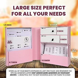 EightyNine Design Baby Keepsake Box, Baby Girl Memory Box for Keepsakes, including Paper Files and Stickers, perfect baby gift