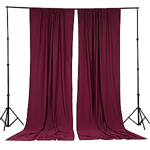 BalsaCircle 10 ft x 10 ft Burgundy Polyester Photography Backdrop Drapes Curtains Panels - Wedding Decorations Home Party Reception Supplies