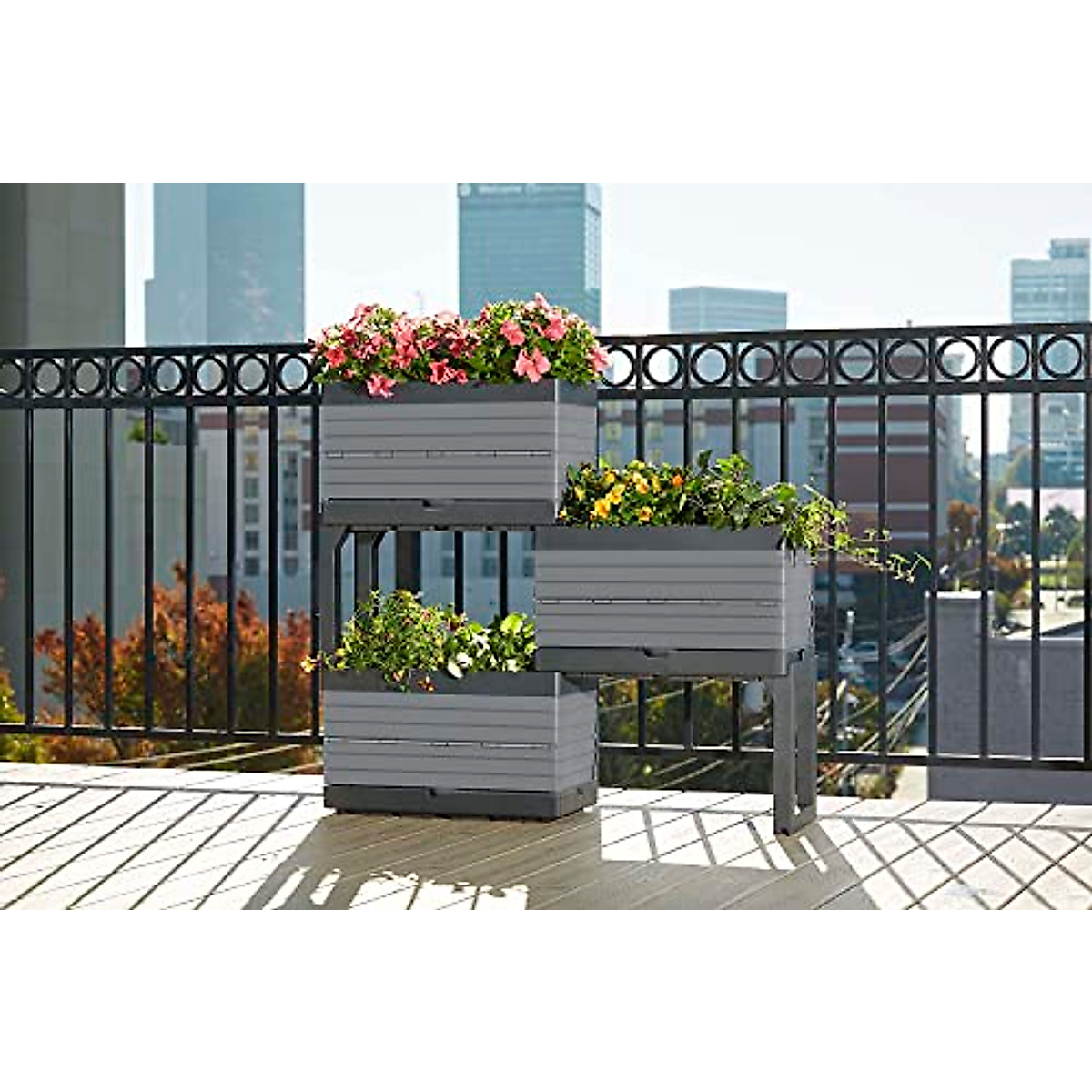 Southern Patio FlexSpace 5-pc. Modular Raised Garden with 3 Collapsible Planter Boxes & 2 Legs