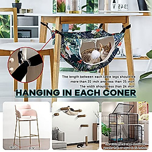 TIRTI Cat Cage Hammock, Double Layer Soft Plush Hanging Pet Bed, Suitable for Indoor Cats Kitten Ferret Hamster Rabbit or Small Animals, 2 Level Comfortable Hammock Bed for Spring/Summer/Winter