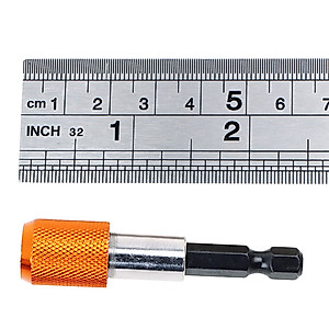 AUTOTOOLHOME 2 Pieces Quick Change Bit Holder Magnetic 1/4" Hex Shank Drill Bit Extension for Screwdriver Bits Nuts Drills Socket Driver Adapter