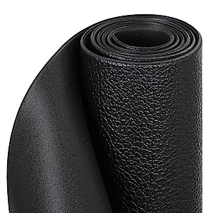HomGarden High Density Gym Exercise Treadmill Floor Mat,8 x 3 FT Anti Vibration PVC Exercise Bike Equipment Mat,1/4" Thickness Sport Mat for Home Gym,Black
