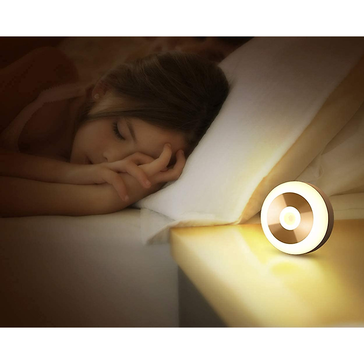 Motion Sensor Night Light, Smart Night Light for Kids, LED Stairs NightLight Stick-On Closet Light Wall Motion Activated Lamp Warm White Light Sensor Night Lights
