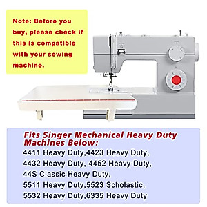 StitchTech Sewing Machines Extension Table Compatible with Singer Brand 44S, 4411, 4423, 4432, 4452, 5511, 5523, 5532, 6335 Heavy Duty Sewing Machines- White