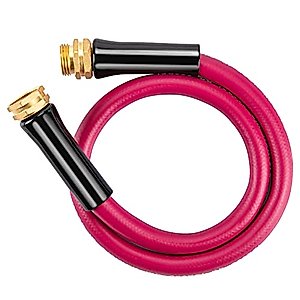 WELLUCK Garden Hose 5/8 in x 3 ft, Heavy Duty Durable Anti Kink Flexible Garden Water Hose for Drinking Water Safe BPA Free, All-weather Lightweight Water Hose for Garden RV Camper Marine