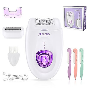 Epilator for Women, Epilator for Women Legs, Pluxy Hair Removal for Face, Electric Shaver & Epilator, Face Epilator for Women, 2 in 1 Body Trimmer Razor with LED Light for Underarms Legs Arms Bikini