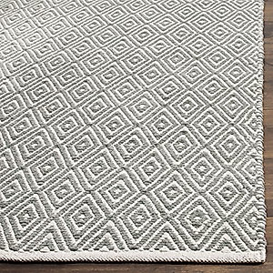 SAFAVIEH Boston Collection 6' x 9' Grey BOS682E Handmade Flatweave Cotton Area Rug