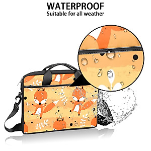 Princess Fox Laptop Computer Bag Waterproof Shoulder Messenger Bag 13-15 inch Durable Laptop Tote Bag with Shoulder Strap Handle Lightweight Crossbody Briefcase
