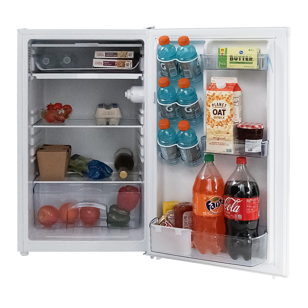 West Bend WBR44W Mini Fridge Compact Refrigerator for Home Office or Dorm, with Reversible Door, Energy Star Rated, 4.4 Cubic Feet, White