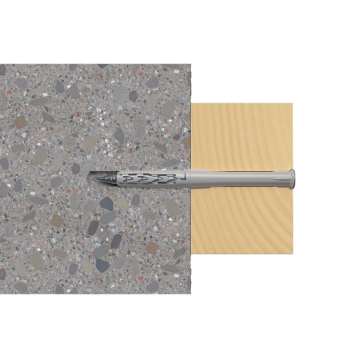 fischer Frame Fixing SXR 10x120 T 3/8" Diameter with Safety Screw Gvz TRX Head 50pcs Low Anchorage Depth Use in Solid and Hollow Building Materials Suitable for Push-Through Installation