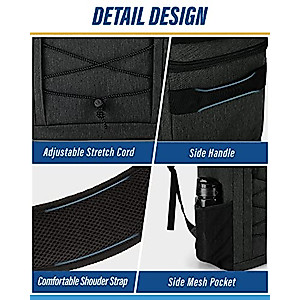 SUNLUG Cooler Backpack 30 Cans Large Backpack Cooler Insulated Leak Proof Soft Cooler Bag for Men Women to Picnics, Beach