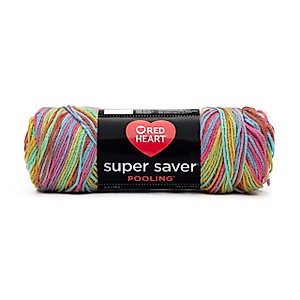 RED HEART Super Saver Yarn, Pooling - Papaya