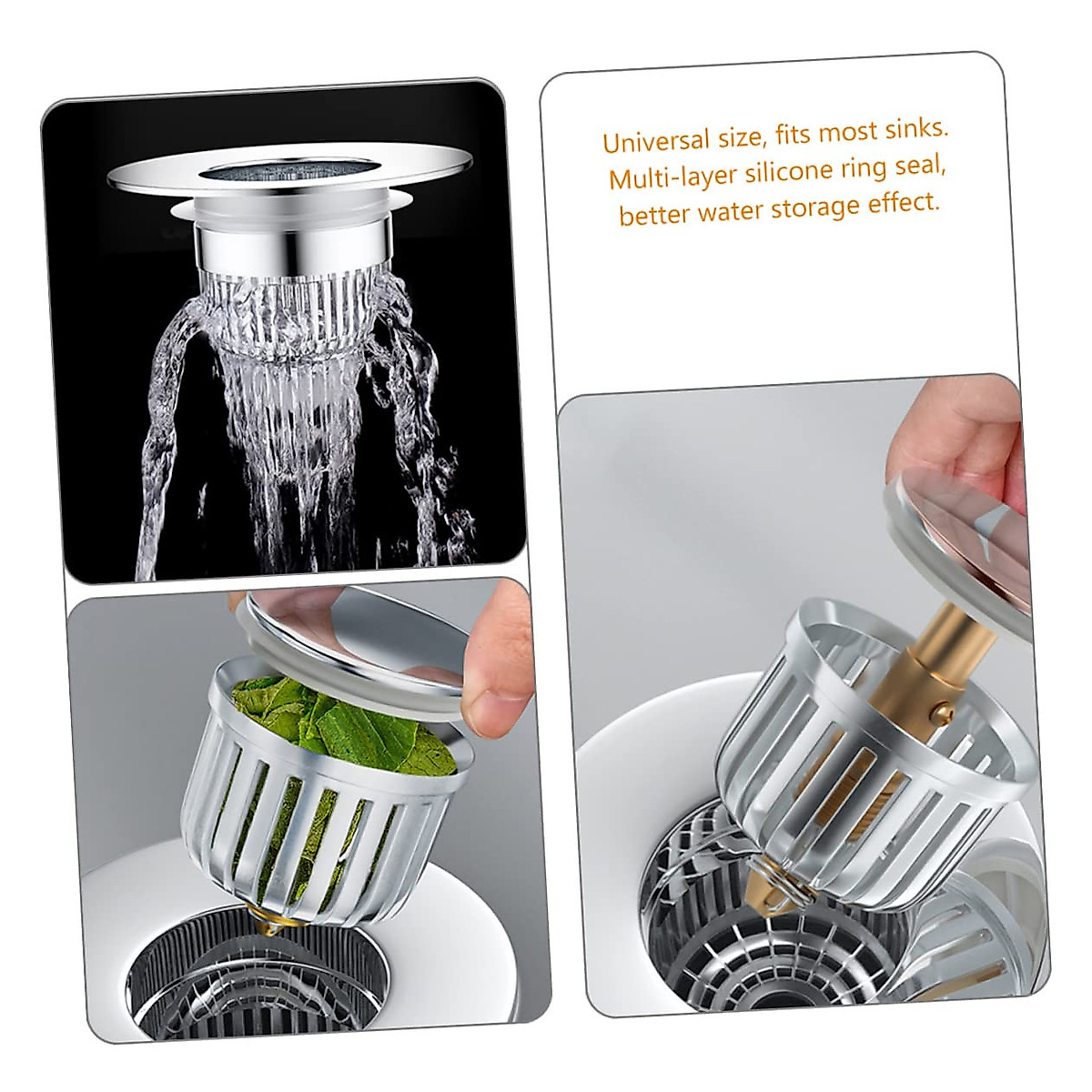 Kitchen Sink Stopper Toilet Toilet Sink Dish Drainer Sink Universal Drain Stopper Sink Basin Stopper Brass Bouncing Core Tub