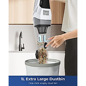 VAKERR Handheld Vacuum Cordless Cleaner, 15KPA Strong Suction Car Vacuum with LED, 2H Fast Charge with 45 Mins Runtime, 2 Modes Rechargeable Detachable Battery, 1L Dust Cup for Home Pet &Car Cleaning