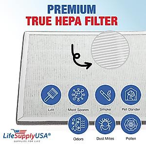 LifeSupplyUSA 1 HEPA filter + 1 Carbon Filter Compatible Replacement for Levoit Vital 100-RF Air Purifier