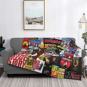 Movie Musicals Throw Blanket 50"X40" Lightweight Cozy Bed Blankets for Soft Bedding,Couch,Chair,Sofa,Bed for Room Suitable All Season