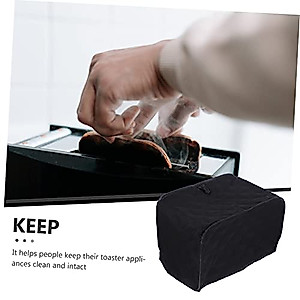 KICHOUSE Bread Machine Dust Cover Oven Microwave Combo Oven Protector Air Fryer Toaster Air Fryer Cover Toaster Protector Kitchen Protection Cover Bread Machine Sleeve Home Supply Black