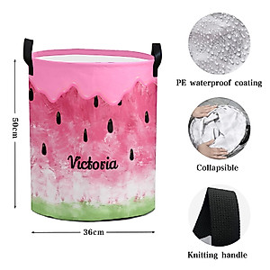 Personalized Storage Basket,Summer Watermelon Laundry Hamper,Personalized Clothes Hamper,Storage Bins,Gift Baskets,Room Decor