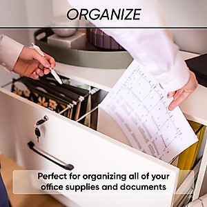 JRA products File Cabinet with Lock | 2 Drawers Wooden Lateral Storage Filing Cabinet with Anti-Tilt Mechanism with 8 Hanging Bars for Letter, Legal, F4 and A4 Size Files for Home Office White