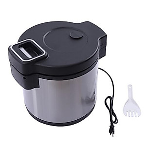 Commercial Rice Warmer, 20QT Portable Stainless Steel Heating Non-Stick Inner Pot Rice Heater, Dual Temperature Control Design, Makes Soups, Stews, Grains, Cereals, for Restaurant Party Family