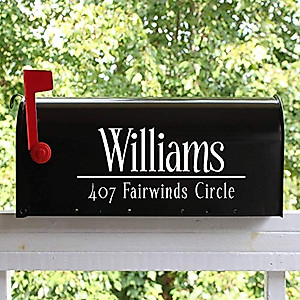 Personalized Mailbox Numbers - Street Address Vinyl Decal - Custom Decorative Numbering Street Name House Number Gift E-004d - Back40Life