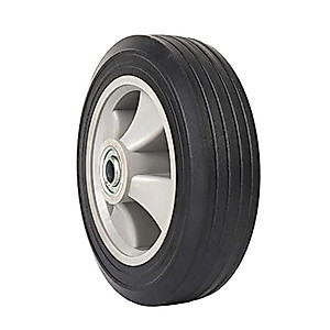 AR-PRO (2- Pack) Run-Flat Solid Rubber Replacement Tire 8" x 2'' with a 5/8" axle for Hand Trucks, Wheelbarrows, Dollies, Trolleys and More – Run Flat with 580 lbs Max Load
