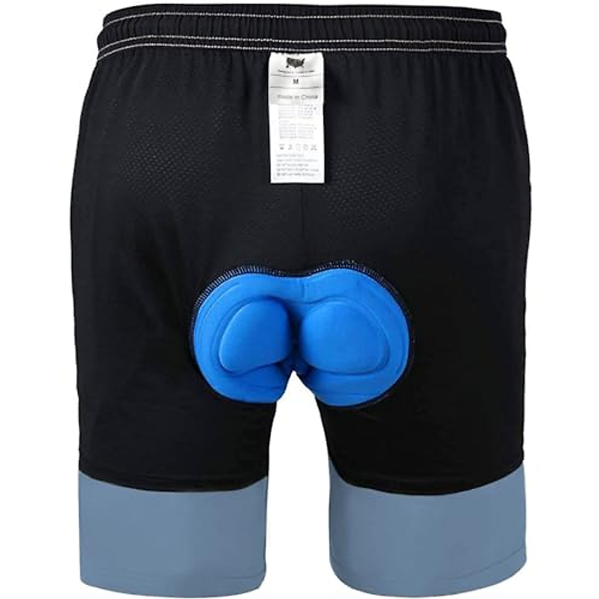 Men's Mountain Bike Shorts 3D Padded Bicycle MTB Shorts Loose-fit Lightweight MTB Cycling Shorts (Blue-L)